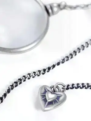 ANN DEMEULEMEESTER Tone Chain-link Heart Motif Brooch