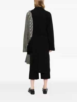 Yohji Yamamoto Switching Safety-pin Panelled Coat