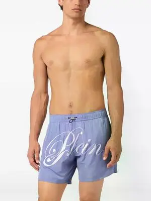 Philipp Plein Monogrammed Boardshorts - Blue