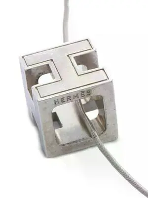 Hermès Tone Cage D'h H-cube Enamel Pendant Necklace