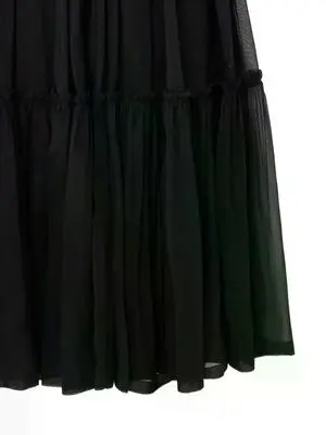 Saint Laurent Tiered Silk Maxi Skirt
