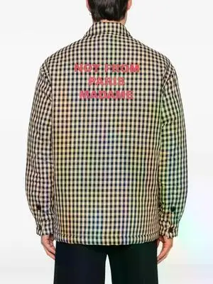 Drole De Monsieur Check Slogan-print Overshirt