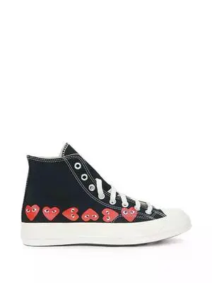 CONVERSE X COMME DES GARONS PLAY Chuck Taylor Heart-print High Top Sneakers - Black
