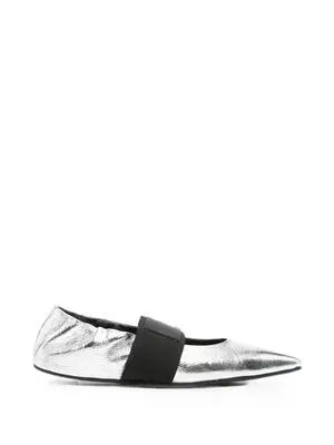 Givenchy Crush Logo-patch Ballet Flats - Grey