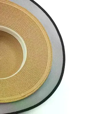 Patrizia Pepe Mesh-trimmed Straw Hat