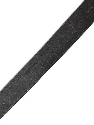 DANIELE ALESSANDRINI Leather Belt With Silver-tone Hardware