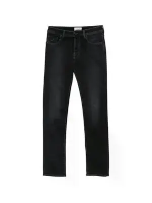Jacob Cohen Logo Patch Slim-fit Jeans - Black