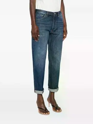 DONDUP Faded Effect Turn-up Jeans