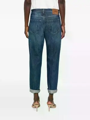 DONDUP Faded Effect Turn-up Jeans
