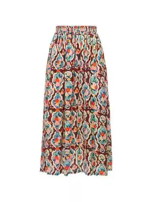 La DoubleJ Silk Velvet Sablé A-line Skirt