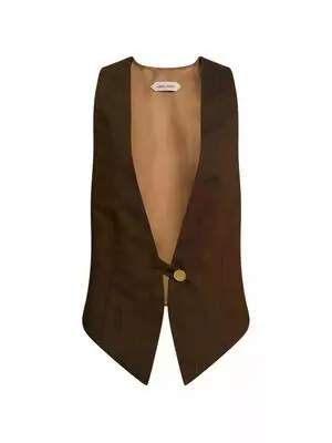 Alberta Ferretti Button-fastening Waistcoat - Brown