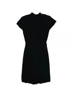 Dior Tie-neck Short-sleeve Dress