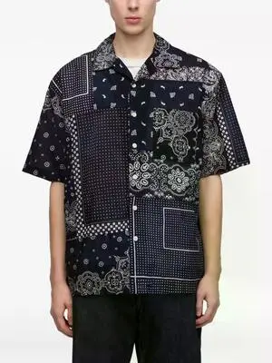 MOMOTARO Paisley -print Patchwork Shirt