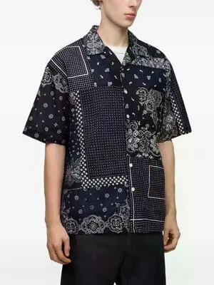 MOMOTARO Paisley -print Patchwork Shirt