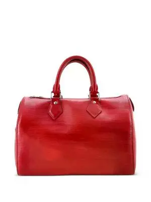 LOUIS VUITTON Speedy Handbag Epi Leather 25 Satchel - Red