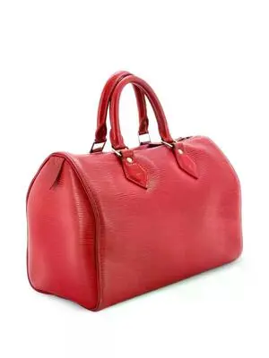 LOUIS VUITTON Speedy Handbag Epi Leather 25 Satchel - Red