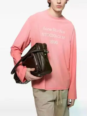 Acne Studios Spray Effect Logo Long Sleeve T-shirt