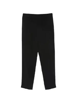 SIMONA CORSELLINI Belt-loops Straight-leg Trousers - Black