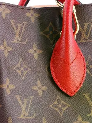 LOUIS VUITTON Monogram Canvas And Leather Flandrin Tote Bag - Red