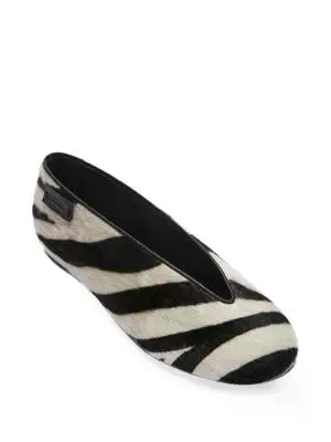 Moschino Zebra Print Ballet Flats