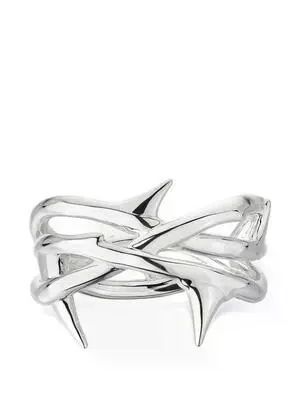 SHAUN LEANE Rose Thorn Triple Band Ring - Silver