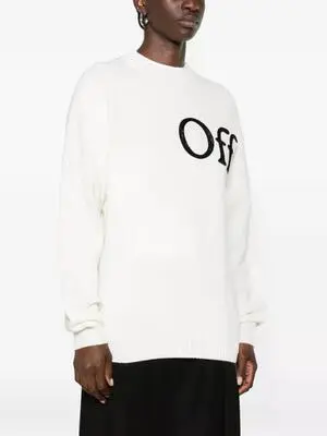 Off-White Intarsia-knit Logo Patch Sweater