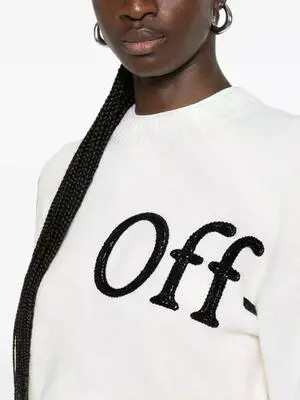 Off-White Intarsia-knit Logo Patch Sweater