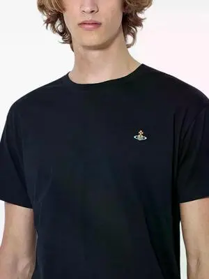 VIVIENNE WESTWOOD Orb-embroidered T-shirt - Black