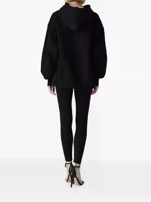 Vera Wang Logo Print Oversized Cotton Hoodie