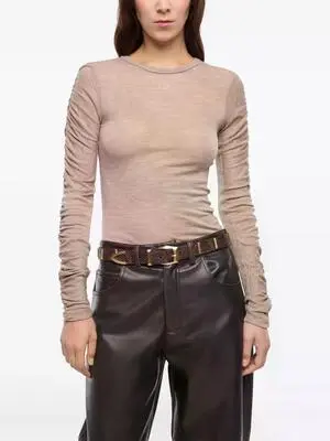 Pinko Ruched Long-sleeve Top