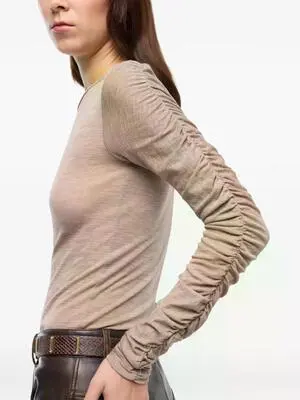 Pinko Ruched Long-sleeve Top
