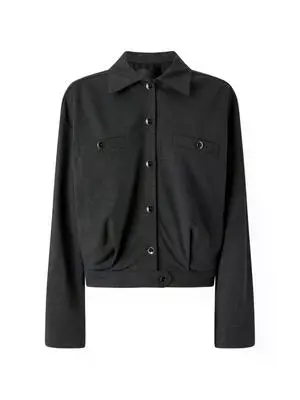 Pinko Pleated Detail Button Jacket - Grey