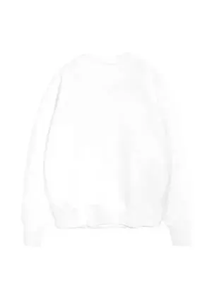 Vera Wang Oversized Cotton Crewneck Sweatshirt - White