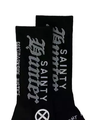 SAINT MXXXXXX Logo Intarsia-knit Crew Socks