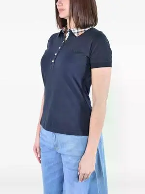 Barbour Tartan Collar Piqué Polo Shirt