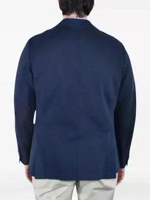 Eleventy Double-breasted Piqué Jacket