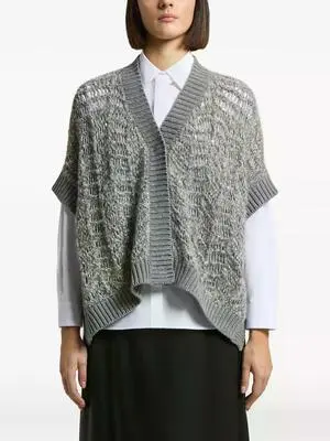 Peserico Open-knit Cardigan With Sequin Embellishments