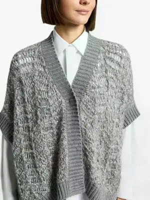 Peserico Open-knit Cardigan With Sequin Embellishments