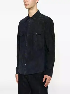 Eleventy Chest-pocket Overshirt - Blue
