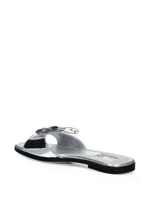 Moschino Metallic Bow Detail Slides