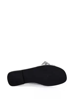Moschino Metallic Bow Detail Slides