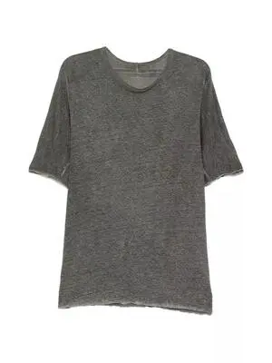 ISAAC SELLAM EXPERIENCE Raw-edge Short-sleeve T-shirt - Grey