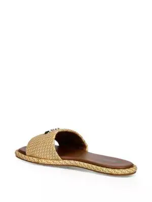 Moschino Woven Heart Plaque Sandals