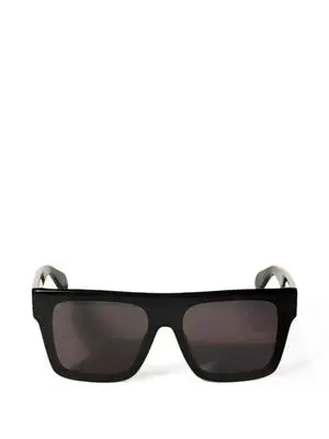 Off-White Logo-print Square-frame Sunglasses - Black