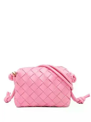Bottega Veneta Candy Lambskin Intrecciato Loop Camera Bag - Pink