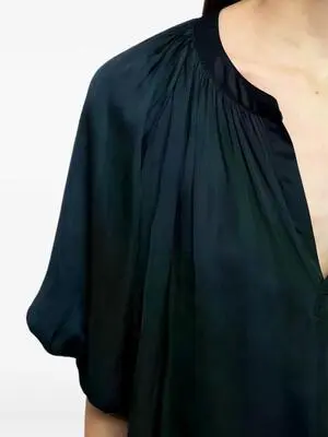 Zadig&Voltaire Teko Satin Blouse - Blue