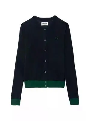 Zadig&Voltaire Missya Logo-embroidered Cashmere Cardigan