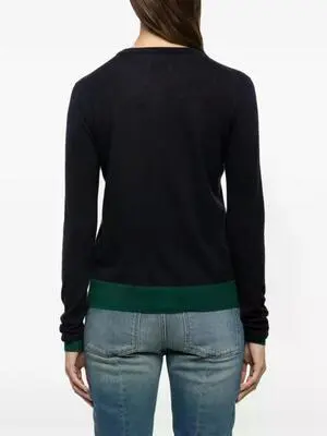 Zadig&Voltaire Missya Logo-embroidered Cashmere Cardigan
