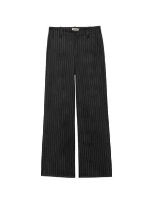 Zadig&Voltaire Charcoal Gray Pinstripe Trousers