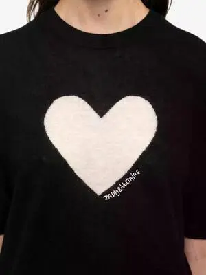 Zadig&Voltaire Heart-intarsia Cashmere T-shirt